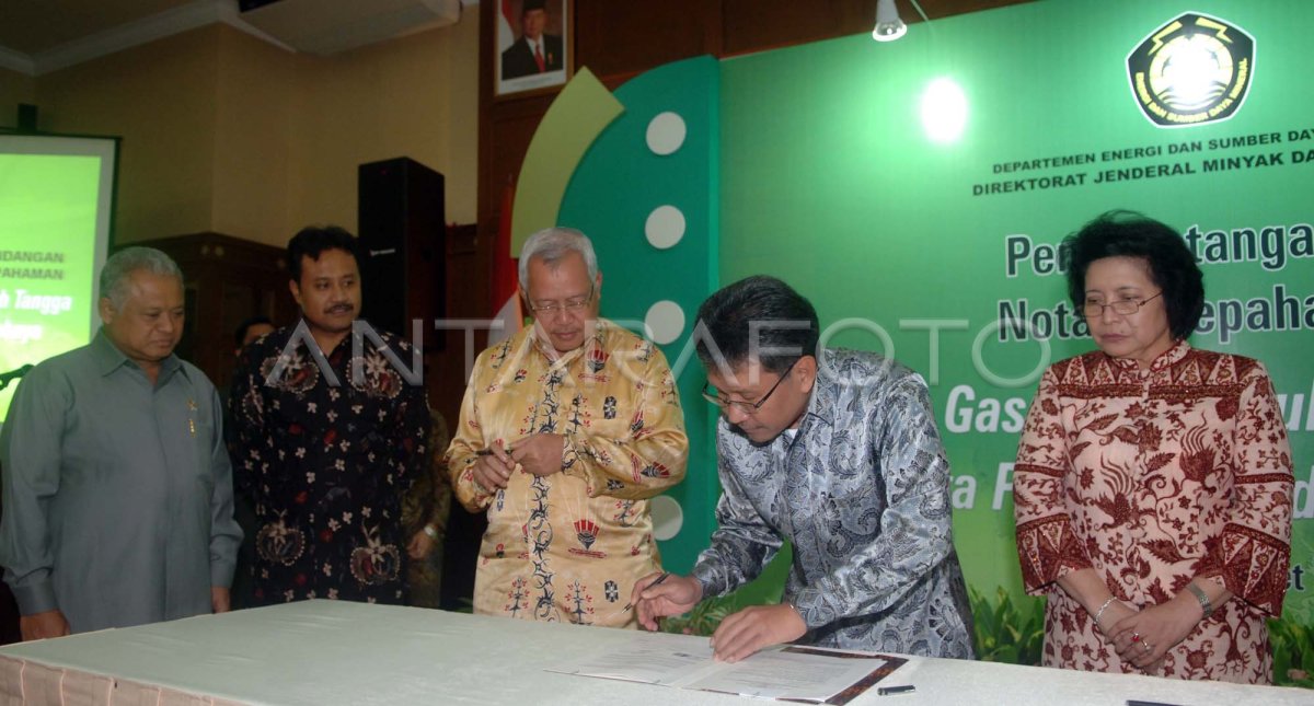 MOU PASOKAN GAS | ANTARA Foto