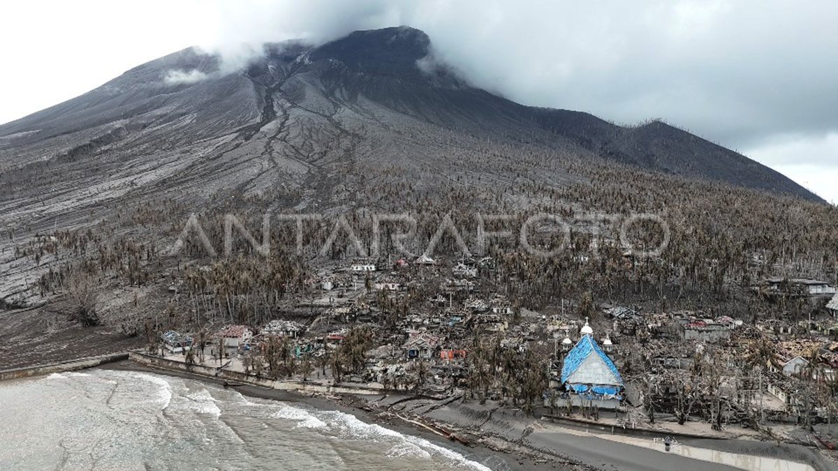 Desa terdampak erupsi Gunung Ruang paling parah | ANTARA Foto
