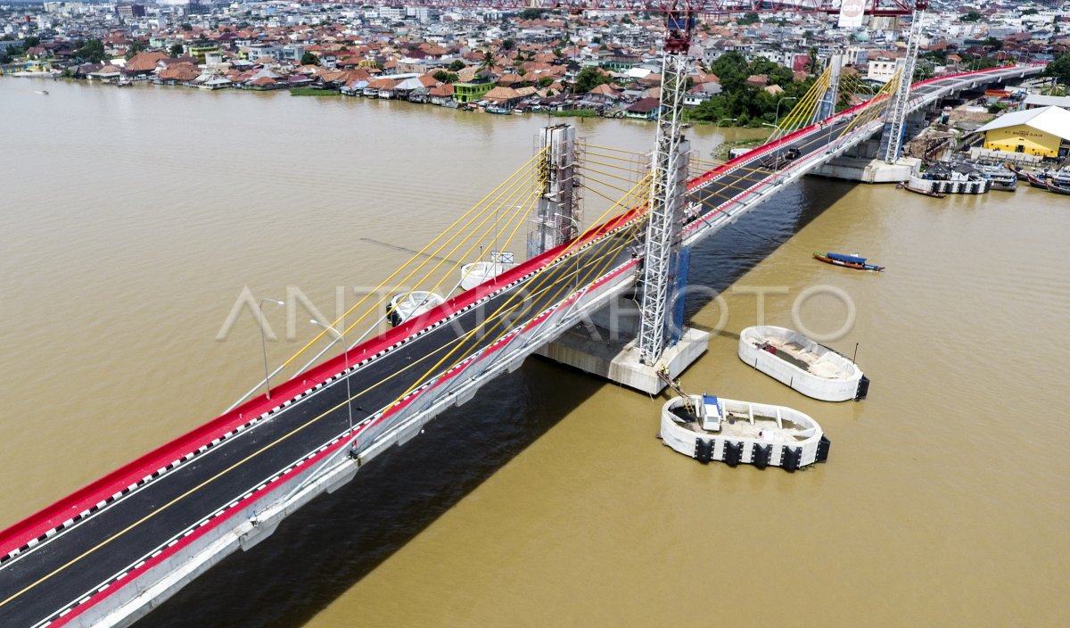 PEMBANGUNAN JEMBATAN MUSI IV RAMPUNG | ANTARA Foto