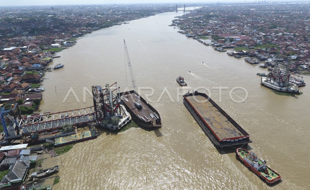 PEMBANGUNAN JEMBATAN MUSI VI PALEMBANG | ANTARA Foto