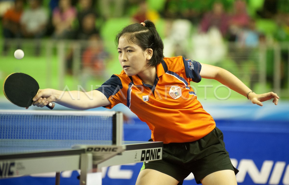 EMAS TENIS MEJA BEREGU PUTRI DKI JAKARTA | ANTARA Foto