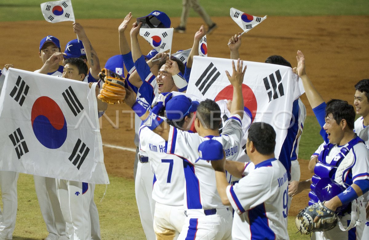 BASEBALL FINAL - KOREA -VS- JEPANG | ANTARA Foto