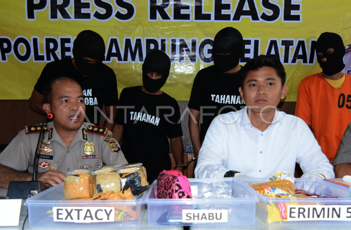 KASUS NARKOBA LAMPUNG SELATAN | ANTARA Foto