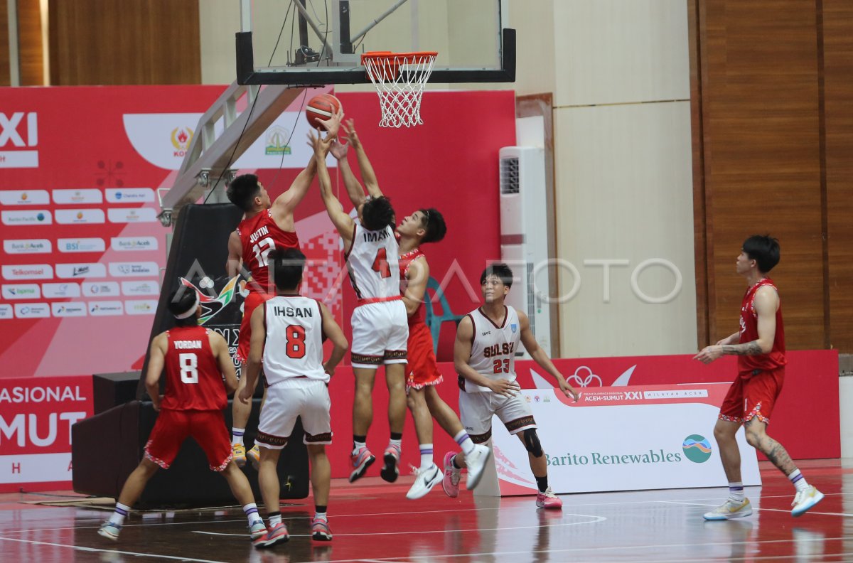 Tim basket putra 5x5 Sulawesi Selatan kalahkan Jawa Tengah | ANTARA Foto