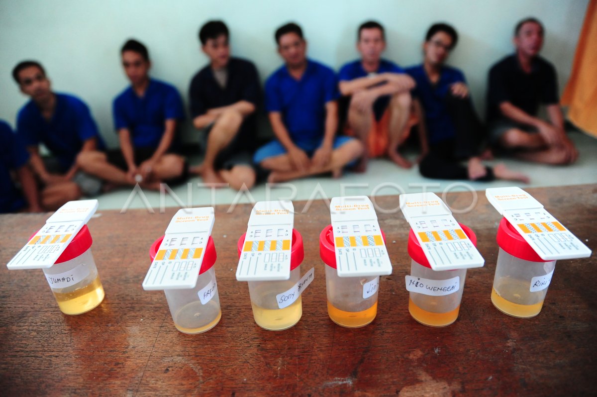 NAPI LAPAS POSITIF NARKOBA | ANTARA Foto