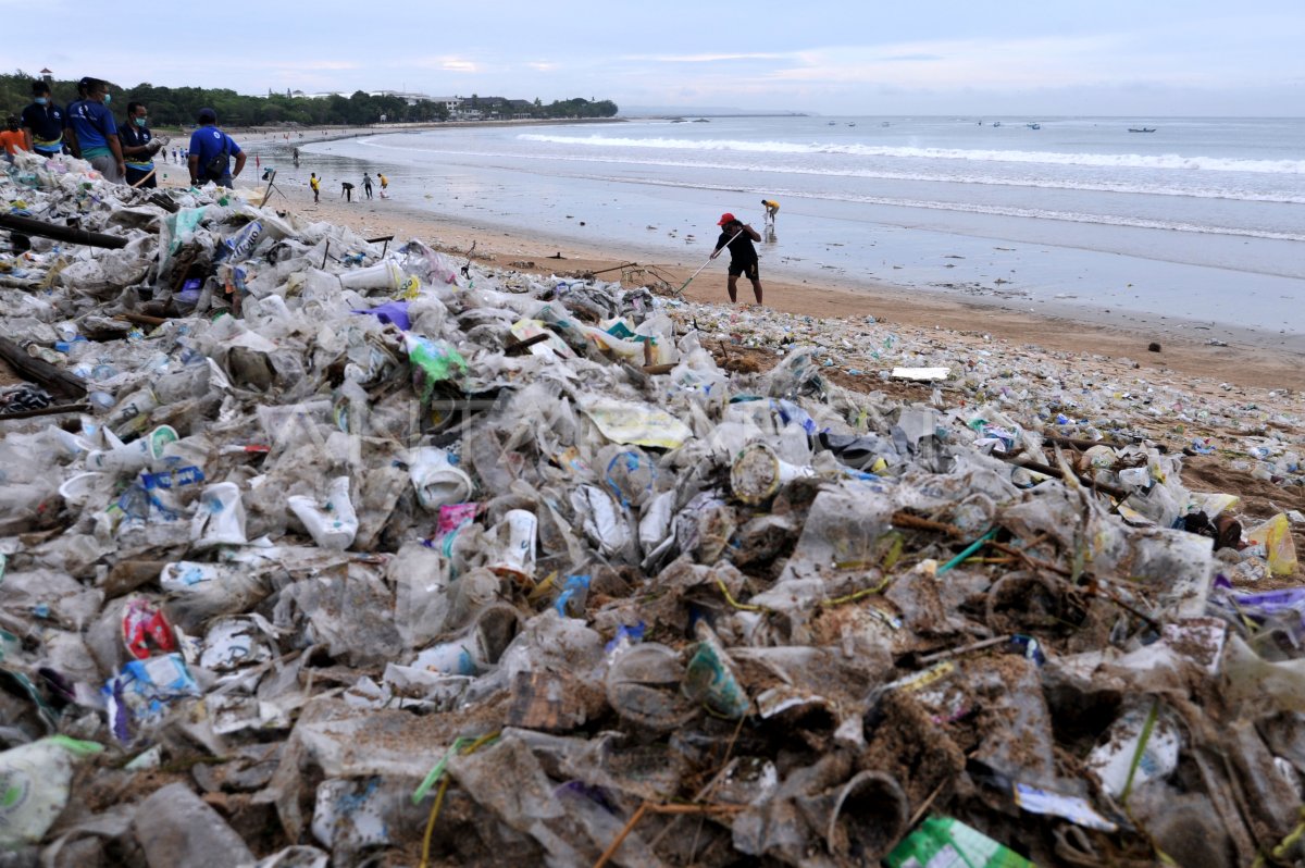 AKSI BERSIH SAMPAH PANTAI KUTA | ANTARA Foto