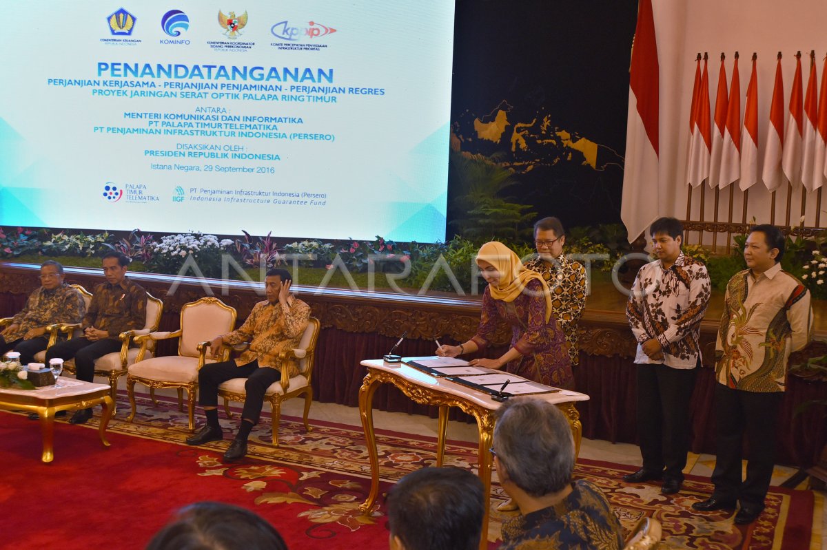 KERJASAMA PROYEK PALAPA RING TIMUR | ANTARA Foto KERJASAMA PROYEK PALAPA RING TIMUR | ANTARA Foto