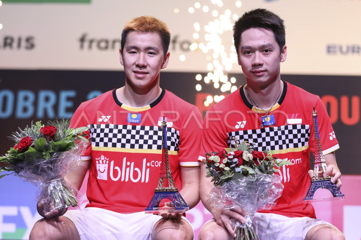 MARCUS/KEVIN JUARA FRENCH OPEN | ANTARA Foto