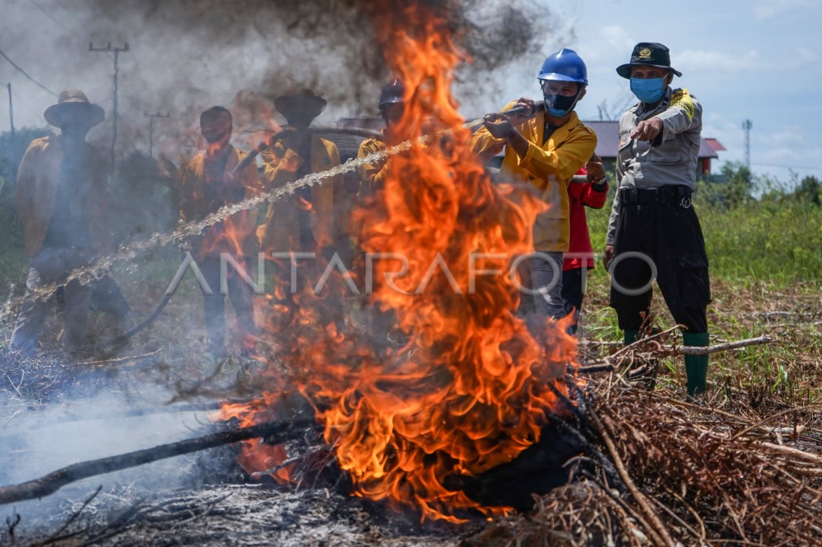 PELATIHAN PENANGANAN KEBAKARAN HUTAN DAN LAHAN | ANTARA Foto