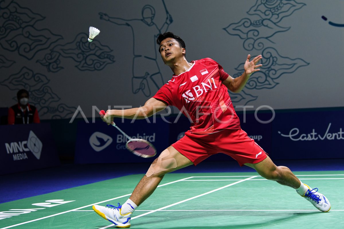 ANTHONY SINISUKA GINTING MELAJU 16 BESAR | ANTARA Foto