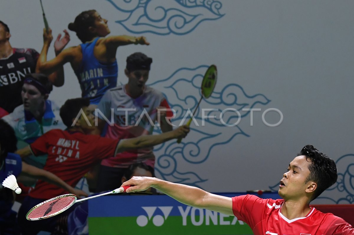 ANTHONY SINISUKA GINTING MELAJU 16 BESAR | ANTARA Foto