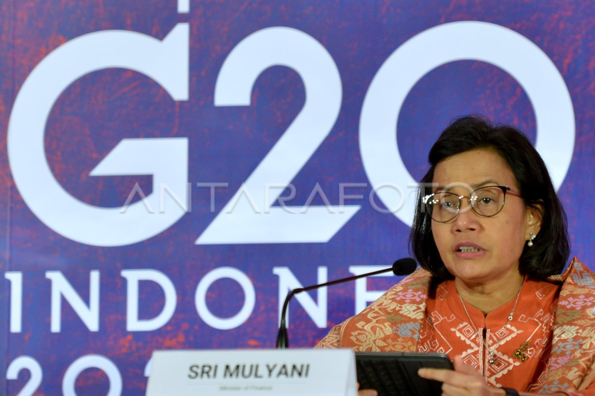 KONFERENSI PERS HASIL PERTEMUAN FMCBG G20 | ANTARA Foto