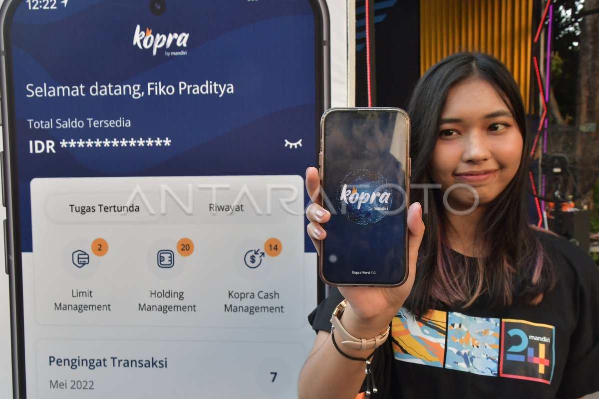 BANK MANDIRI LUNCURKAN APLIKASI MOBILE KOPRA | ANTARA Foto