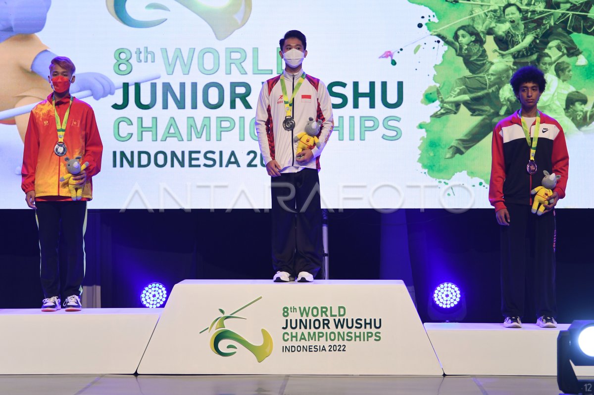 INDONESIA RAIH EMAS KEJUARAAN DUNIA WUSHU JUNIOR | ANTARA Foto