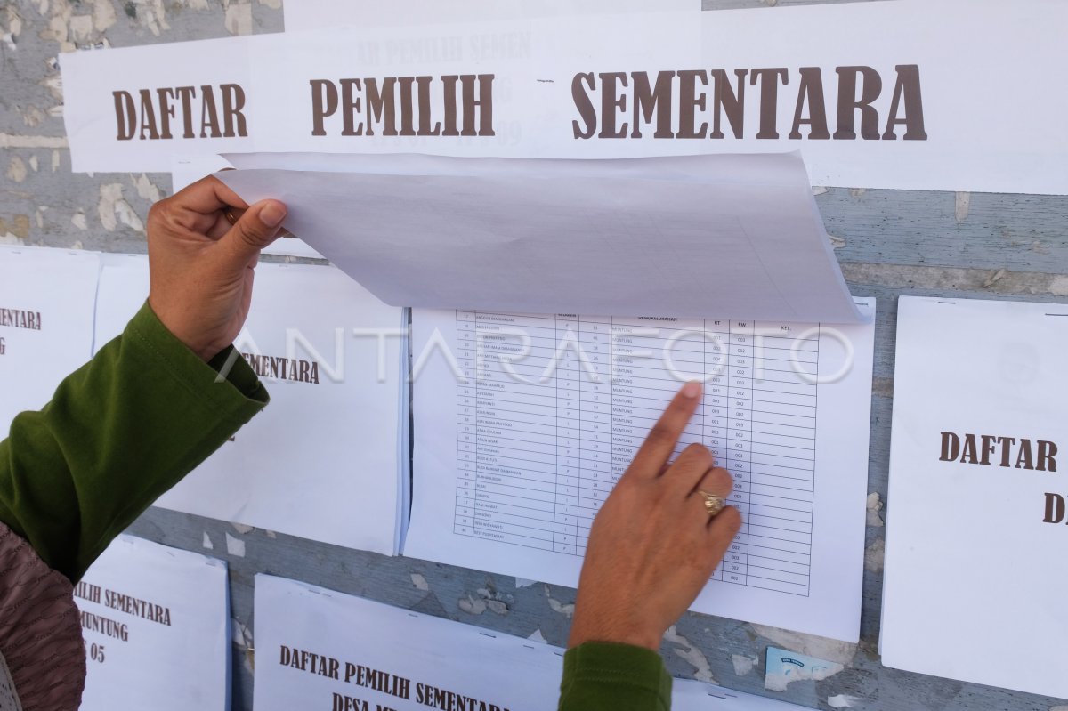 Daftar Pemilih Sementara Pemilu 2024 Antara Foto
