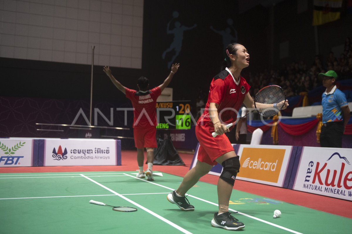Indonesia raih medali emas bulu tangkis ganda campuran SEA Games | ANTARA Foto