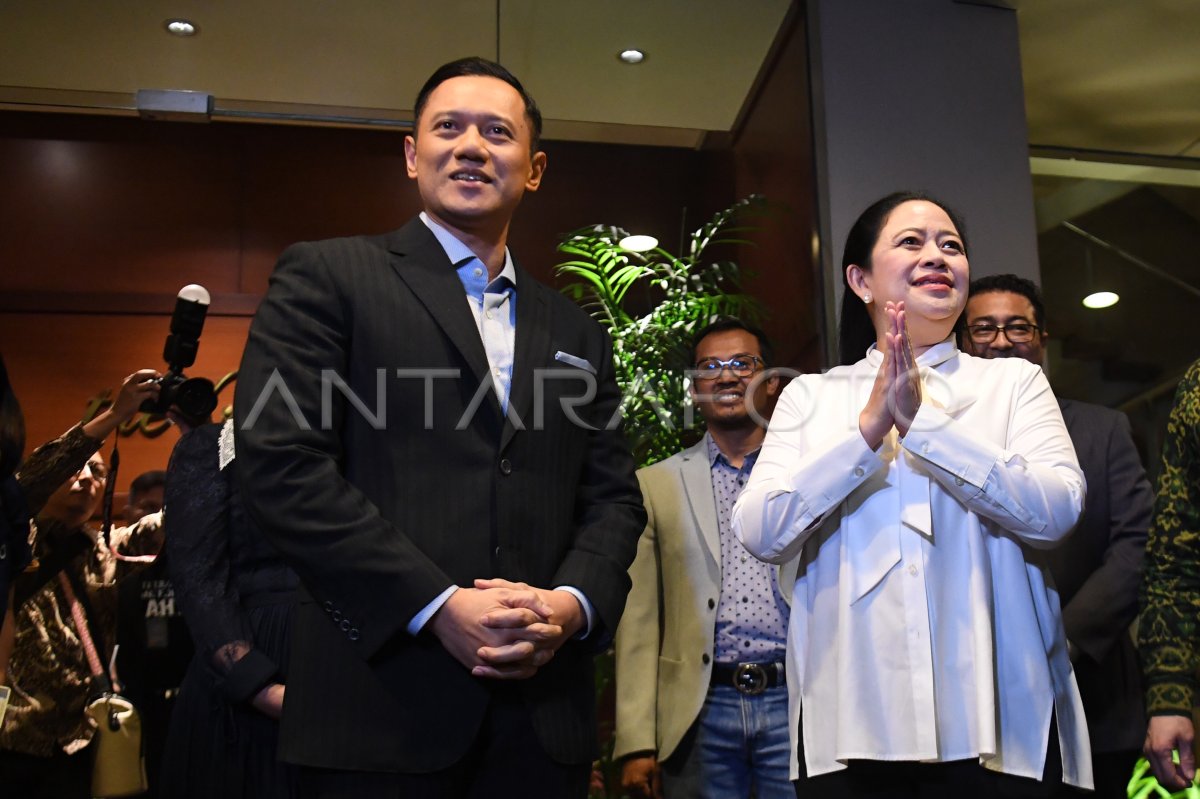 Pertemuan AHY dan Puan Maharani | ANTARA Foto
