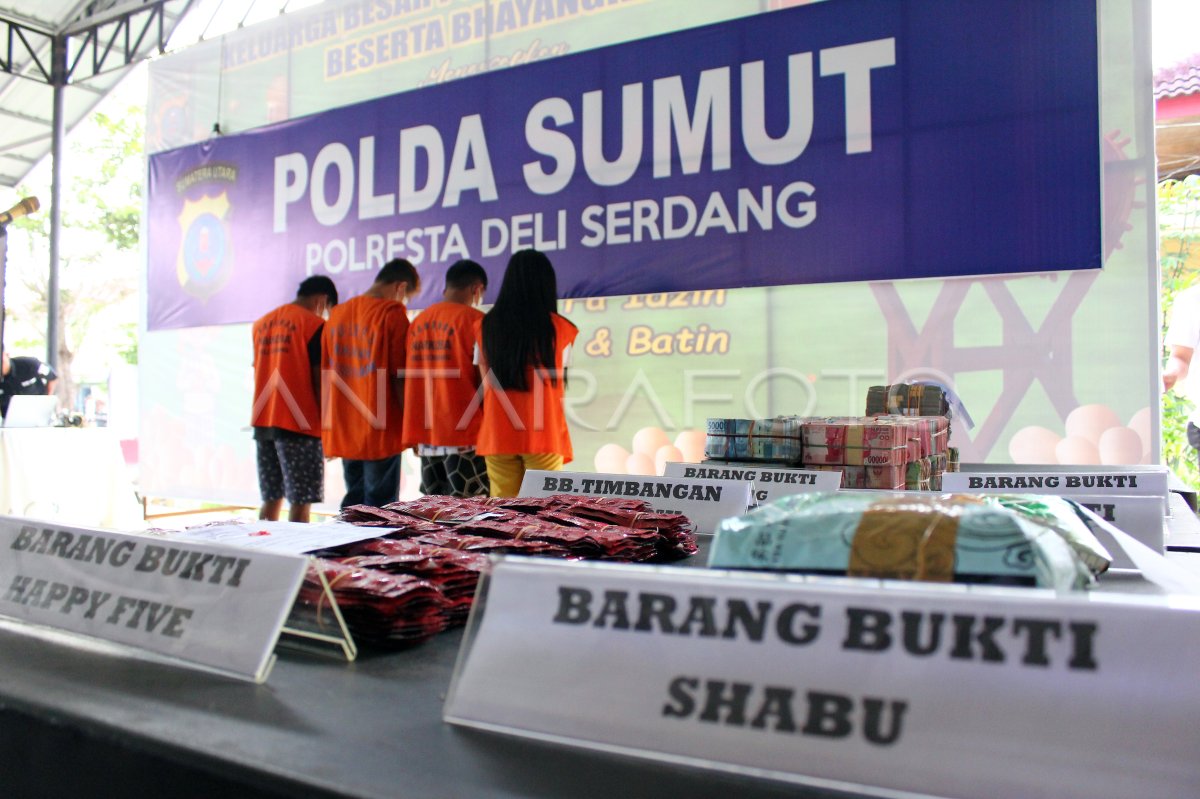 Rilis narkoba di Polresta Deli Serdang | ANTARA Foto