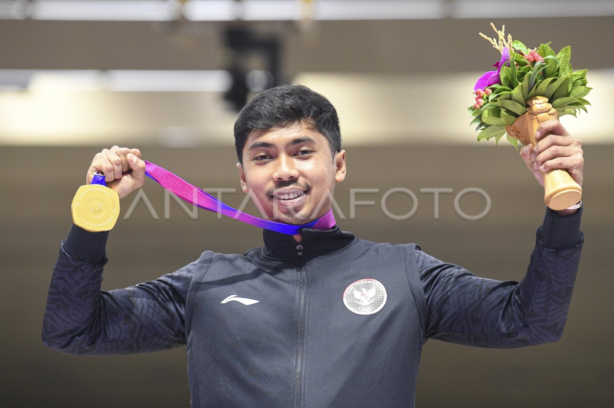 Medali emas pertama Indonesia di Asian Games 2022 | ANTARA Foto
