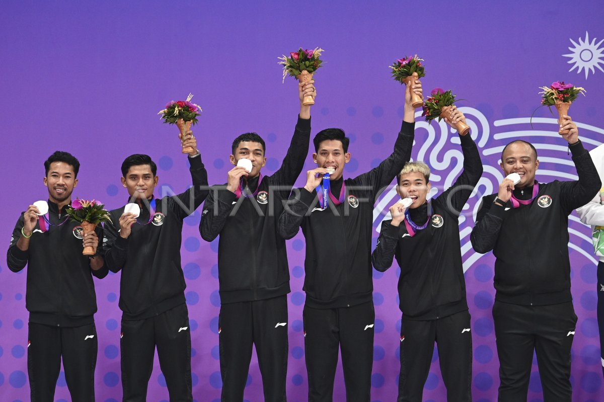 Sepak takraw quadrant putra Indonesia raih medali perak | ANTARA Foto