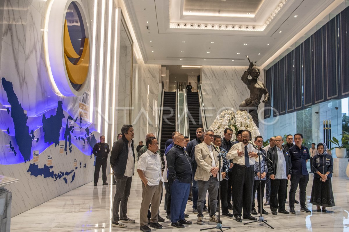 Keterangan pers Ketua Umum Partai NasDem | ANTARA Foto Keterangan pers Ketua Umum Partai NasDem | ANTARA Foto