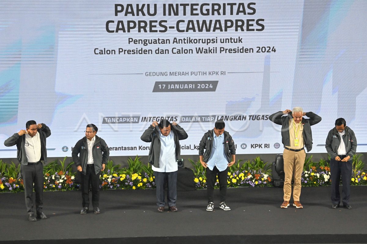 Paku Integritas pemberantasan korupsi capres-cawapres | ANTARA Foto Paku Integritas pemberantasan korupsi capres-cawapres | ANTARA Foto