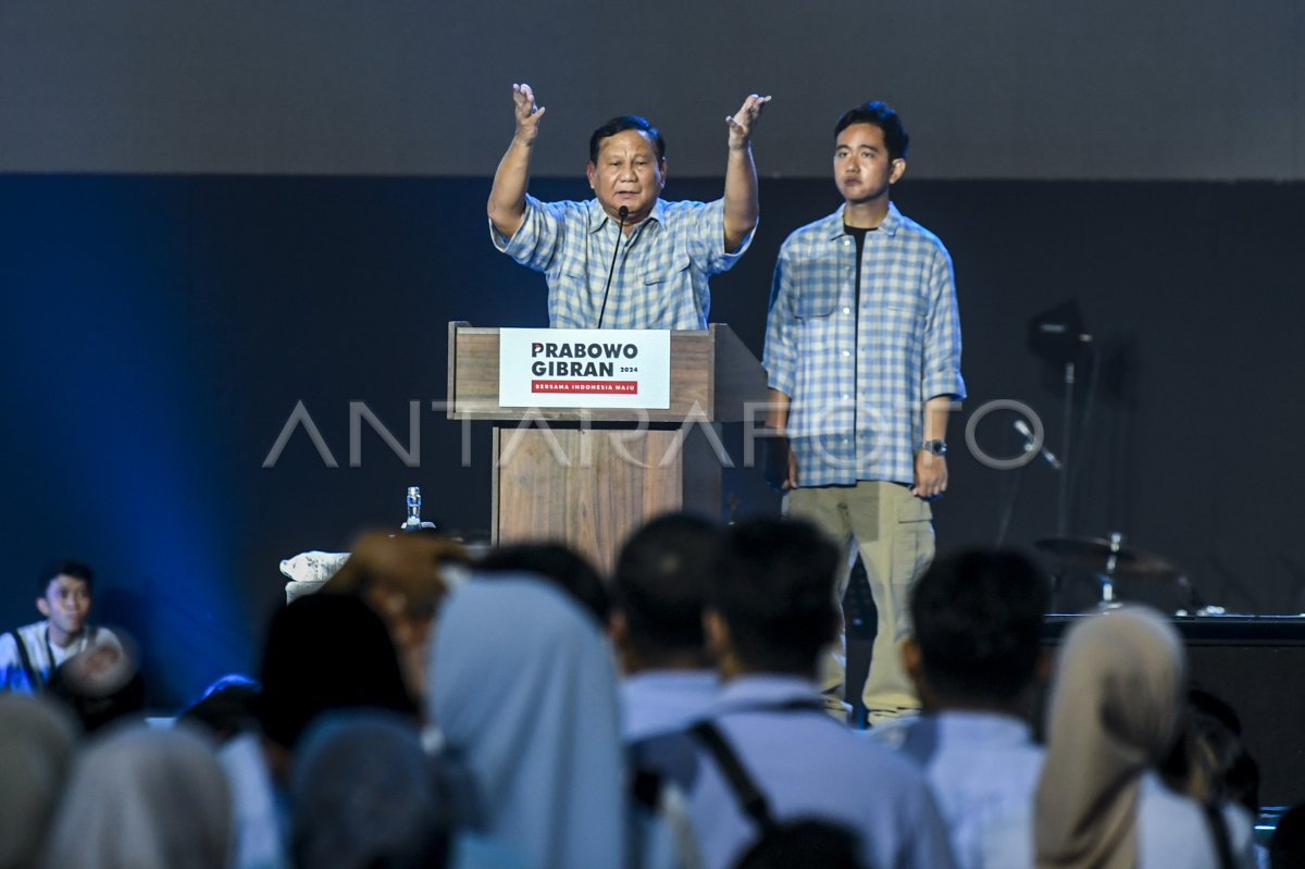 Prabowo-Gibran gelar pidato kemenangan | ANTARA Foto