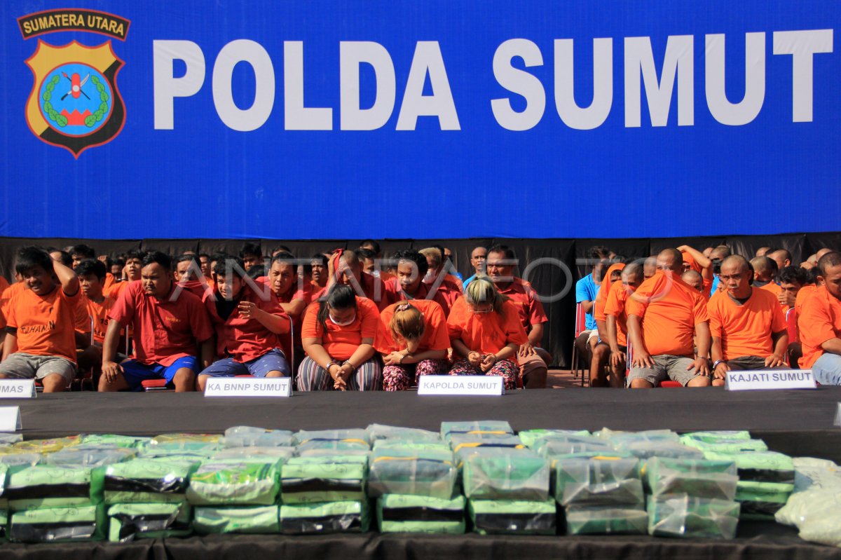 Rilis narkoba di Polda Sumut | ANTARA Foto
