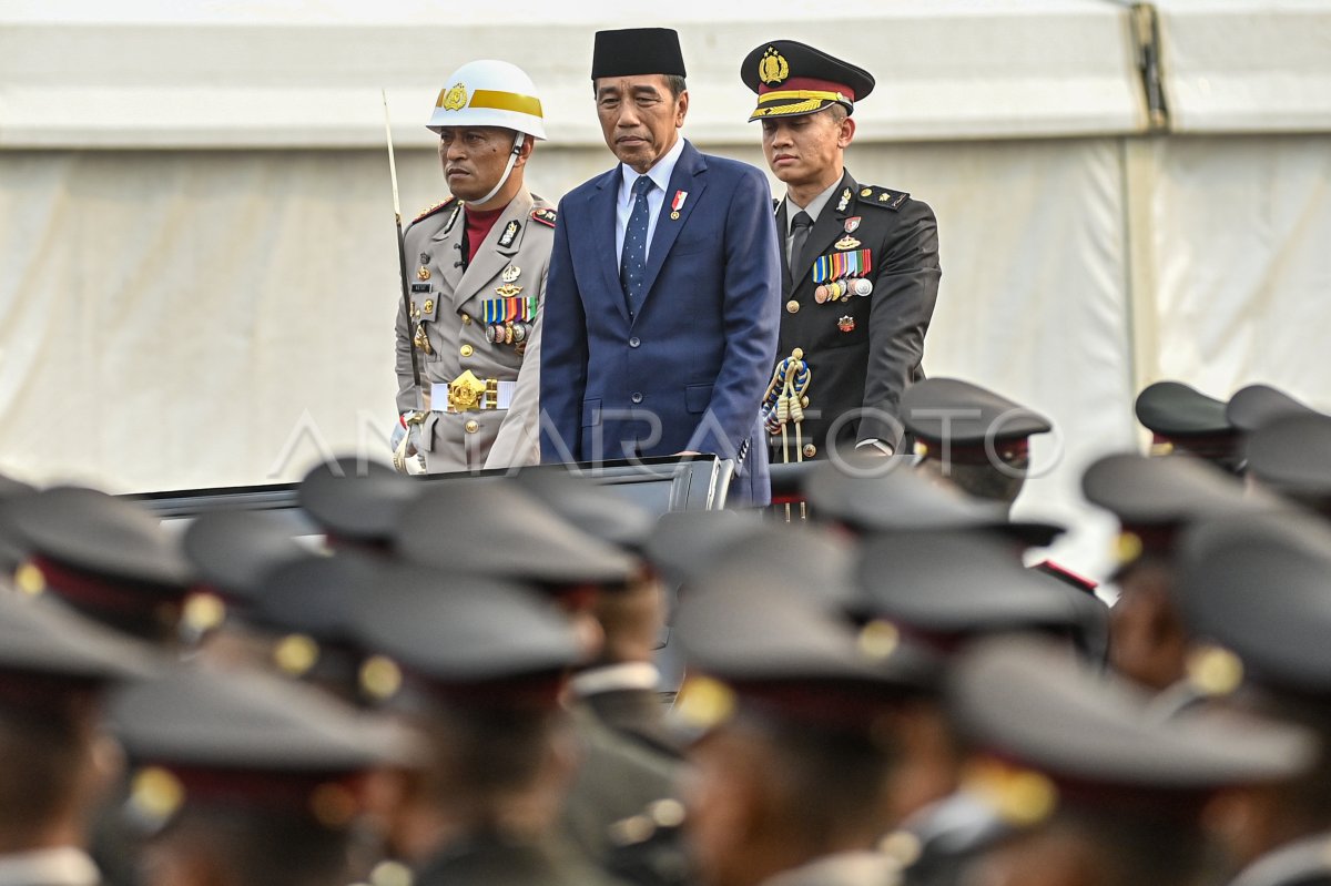 Presiden menjadi Inspektur upacara HUT Ke-78 Bhayangkara | ANTARA Foto