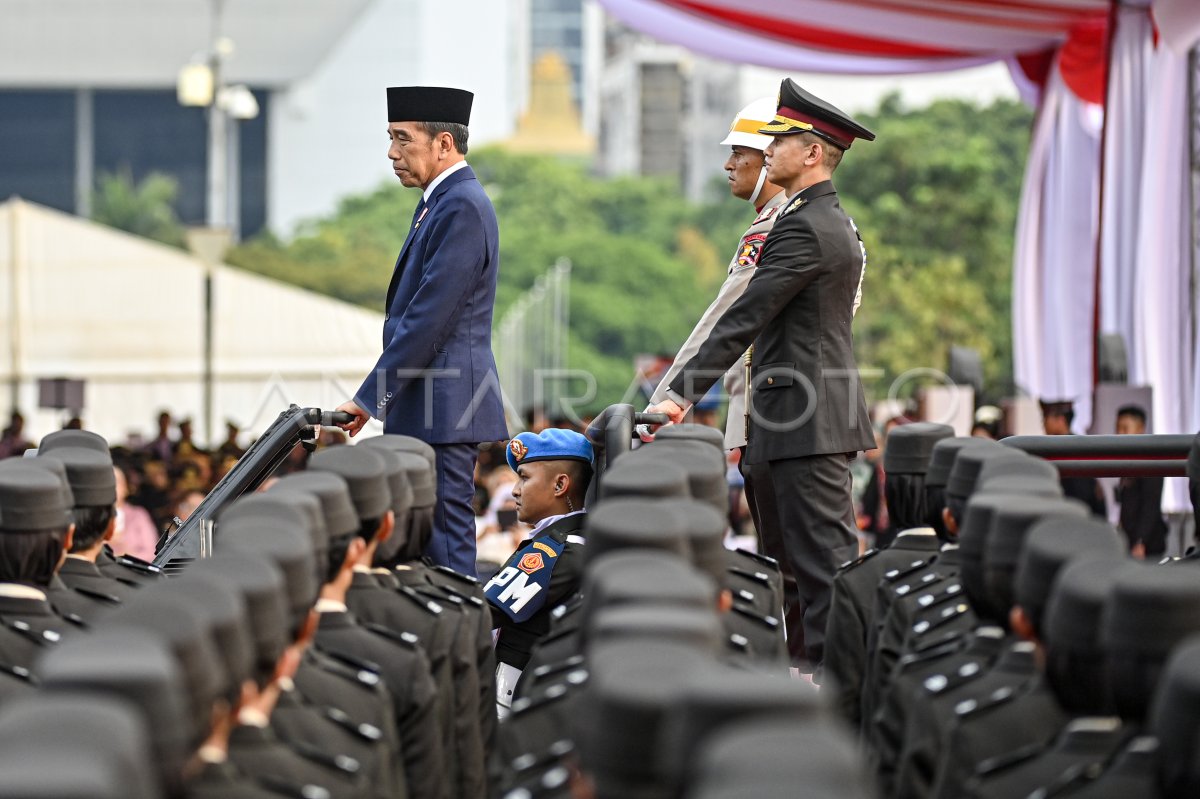 Presiden menjadi Inspektur upacara HUT Ke-78 Bhayangkara | ANTARA Foto