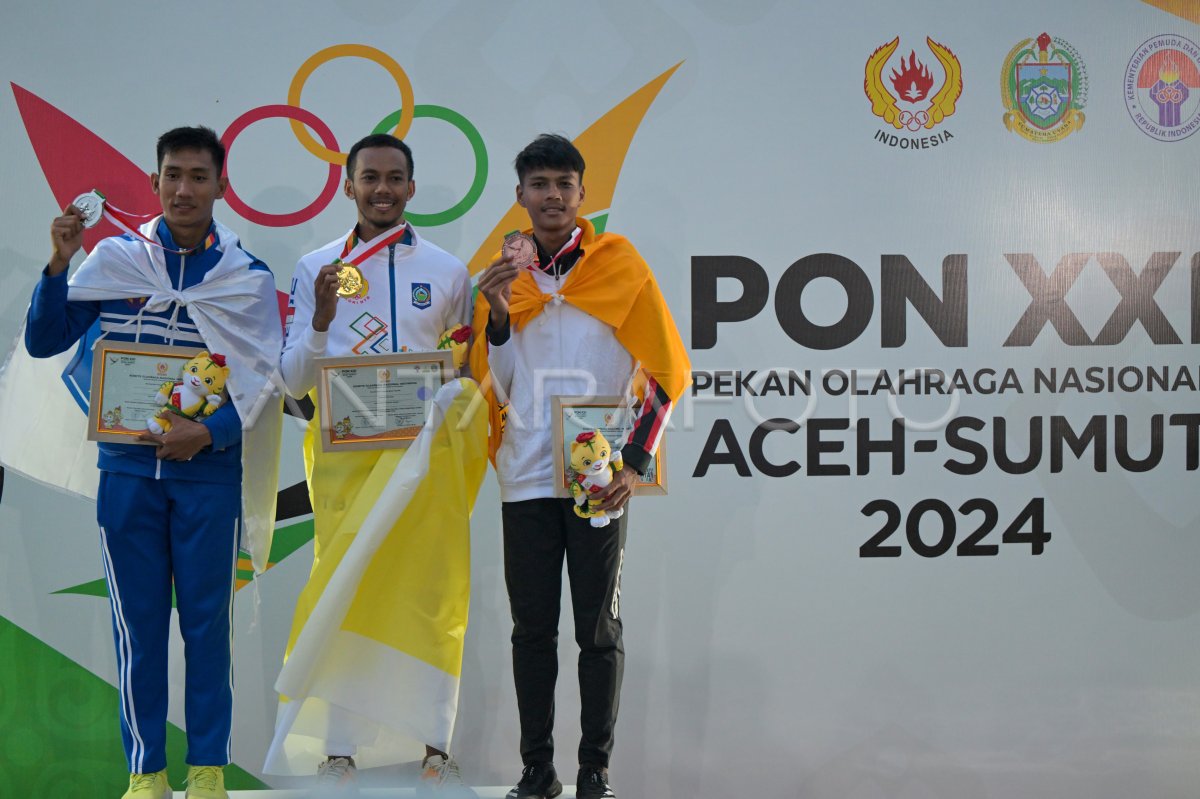 PON XXI Aceh-Sumut: Final lompat jauh putra | ANTARA Foto