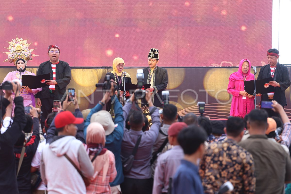 Deklarasi kampanye damai Pilkada Jawa Timur | ANTARA Foto