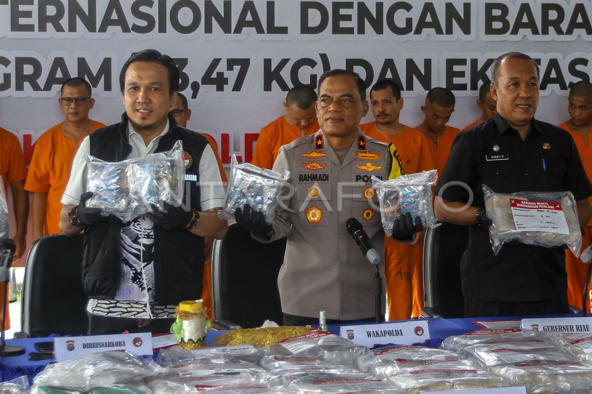 Polda Riau musnahkan 83 kg sabu jaringan internasional | ANTARA Foto