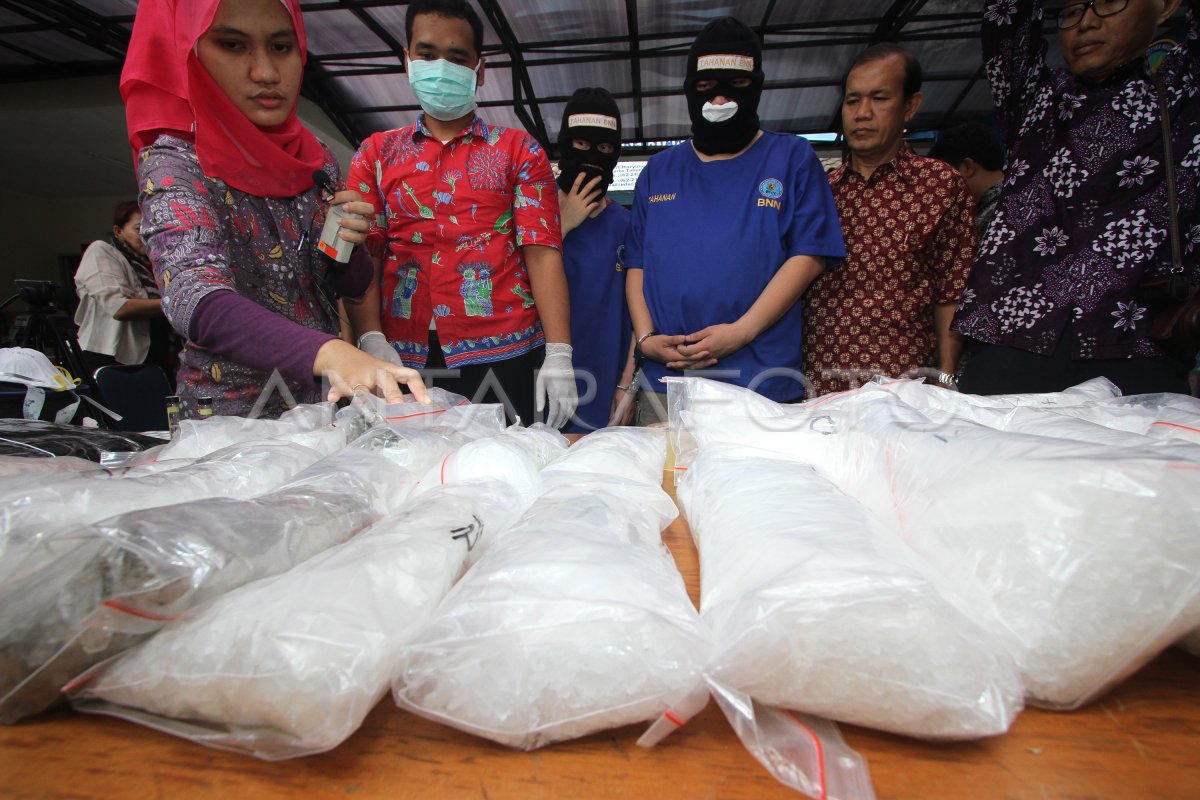 PEMUSNAHAN BARANG BUKTI SABU | ANTARA Foto