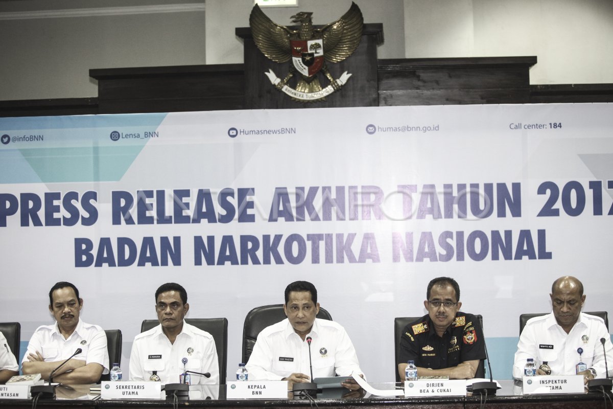 RILIS AKHIR TAHUN BNN | ANTARA Foto RILIS AKHIR TAHUN BNN | ANTARA Foto