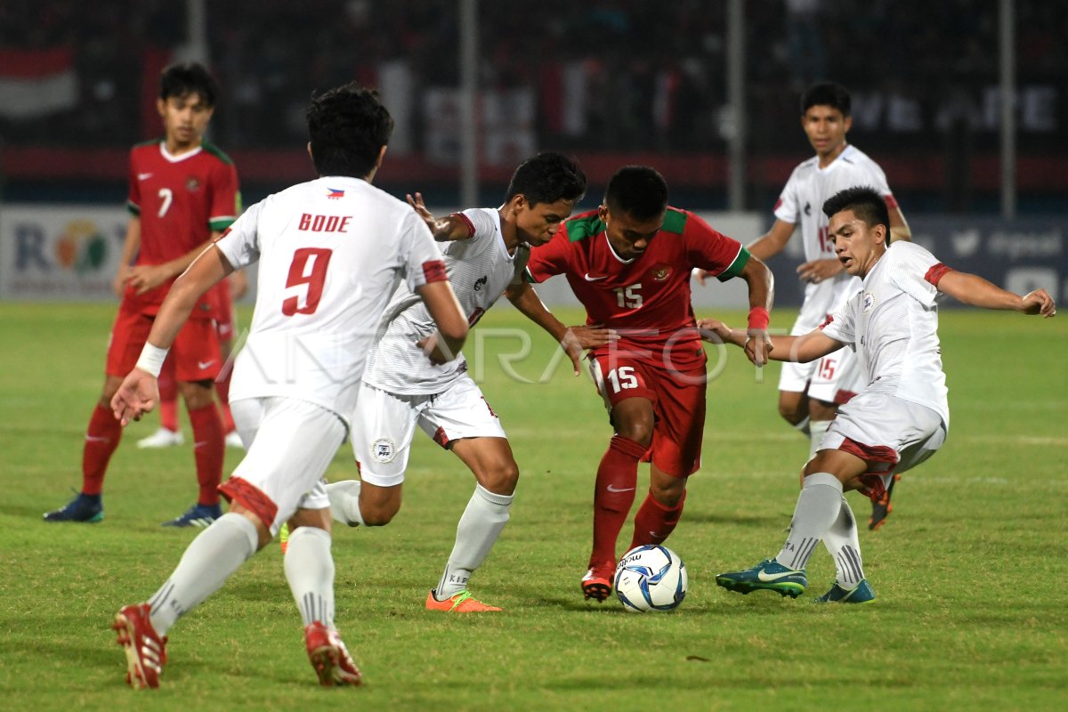 PIALA AFF U19 INDONESIA VS FILIPINA | ANTARA Foto