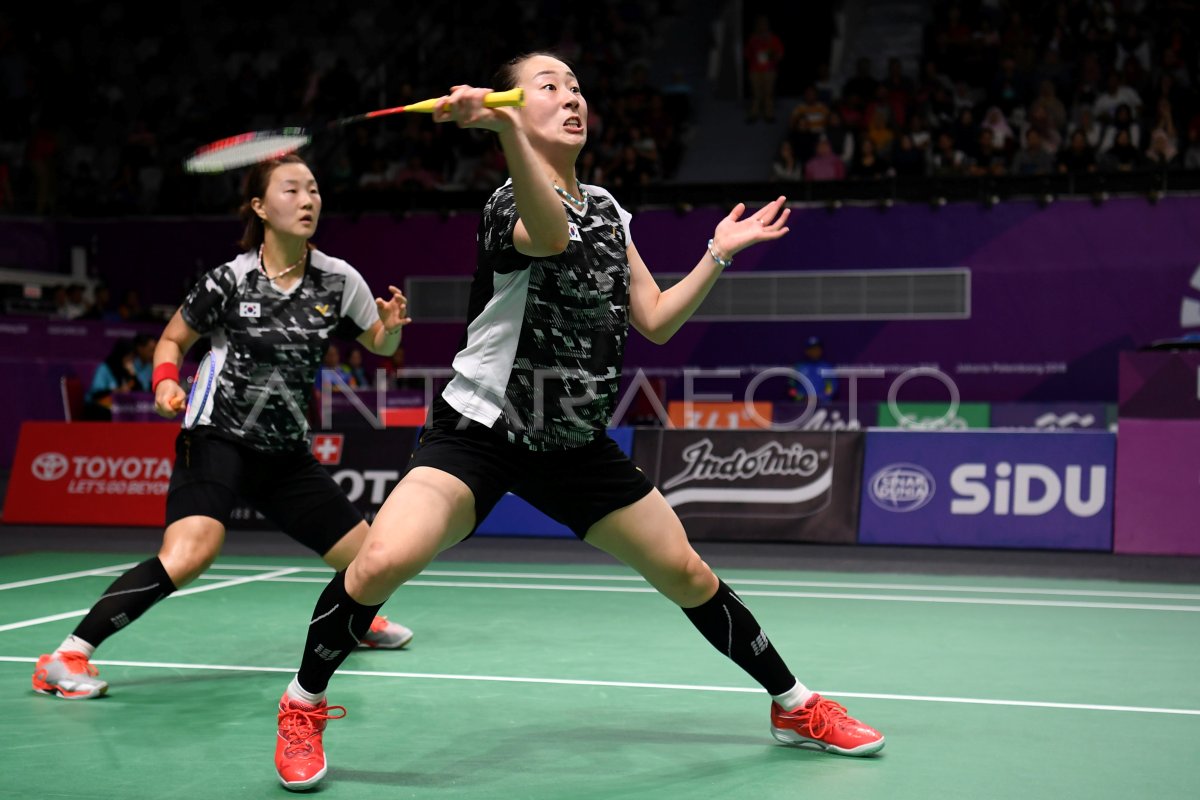 BULU TANGKIS INDONESIA LAWAN KOREA SELATAN | ANTARA Foto