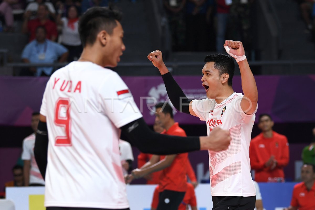 BOLA VOLI PUTRA KLASIFIKASI INDONESIA vs THAILAND | ANTARA Foto