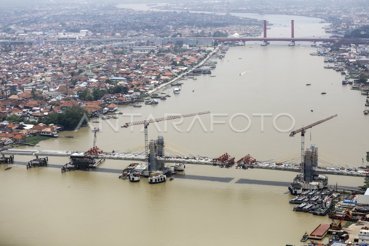 PEMBANGUNAN JEMBATAN MUSI IV PALEMBANG | ANTARA Foto
