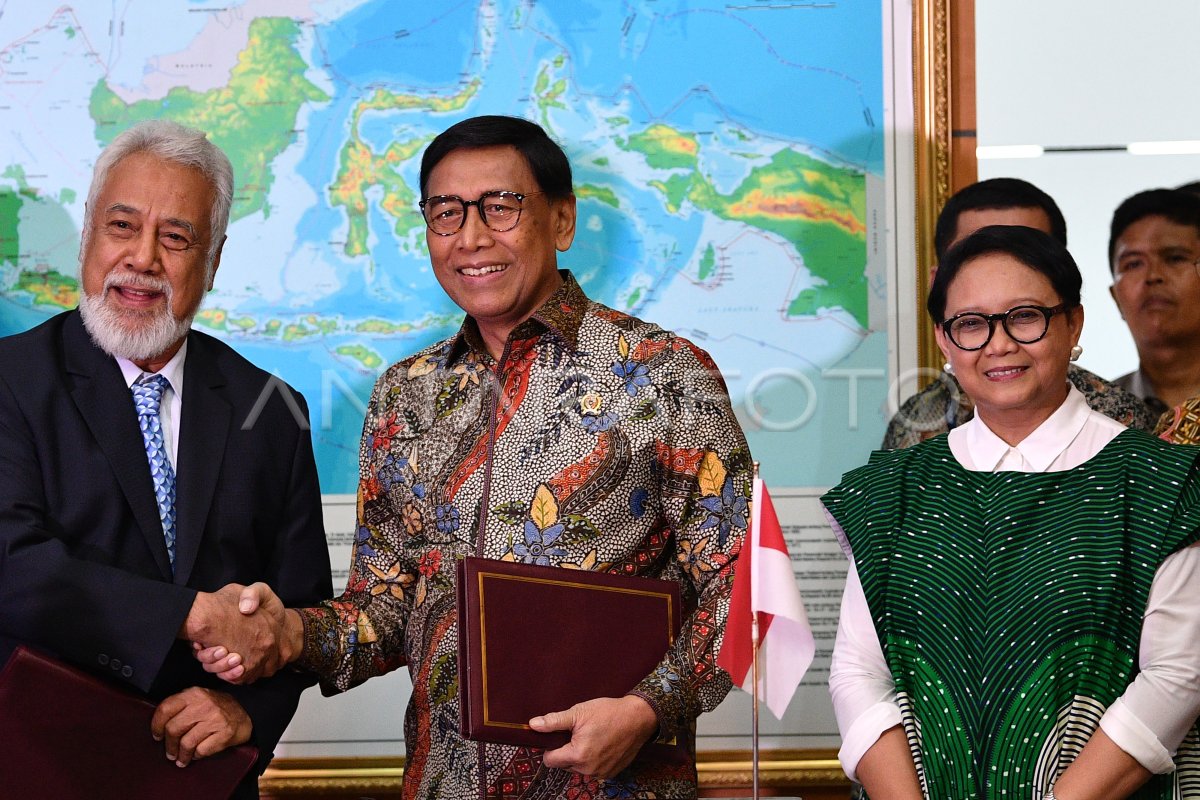 KESEPAKATAN BATAS DARAT INDONESIA-TIMOR LESTE | ANTARA Foto