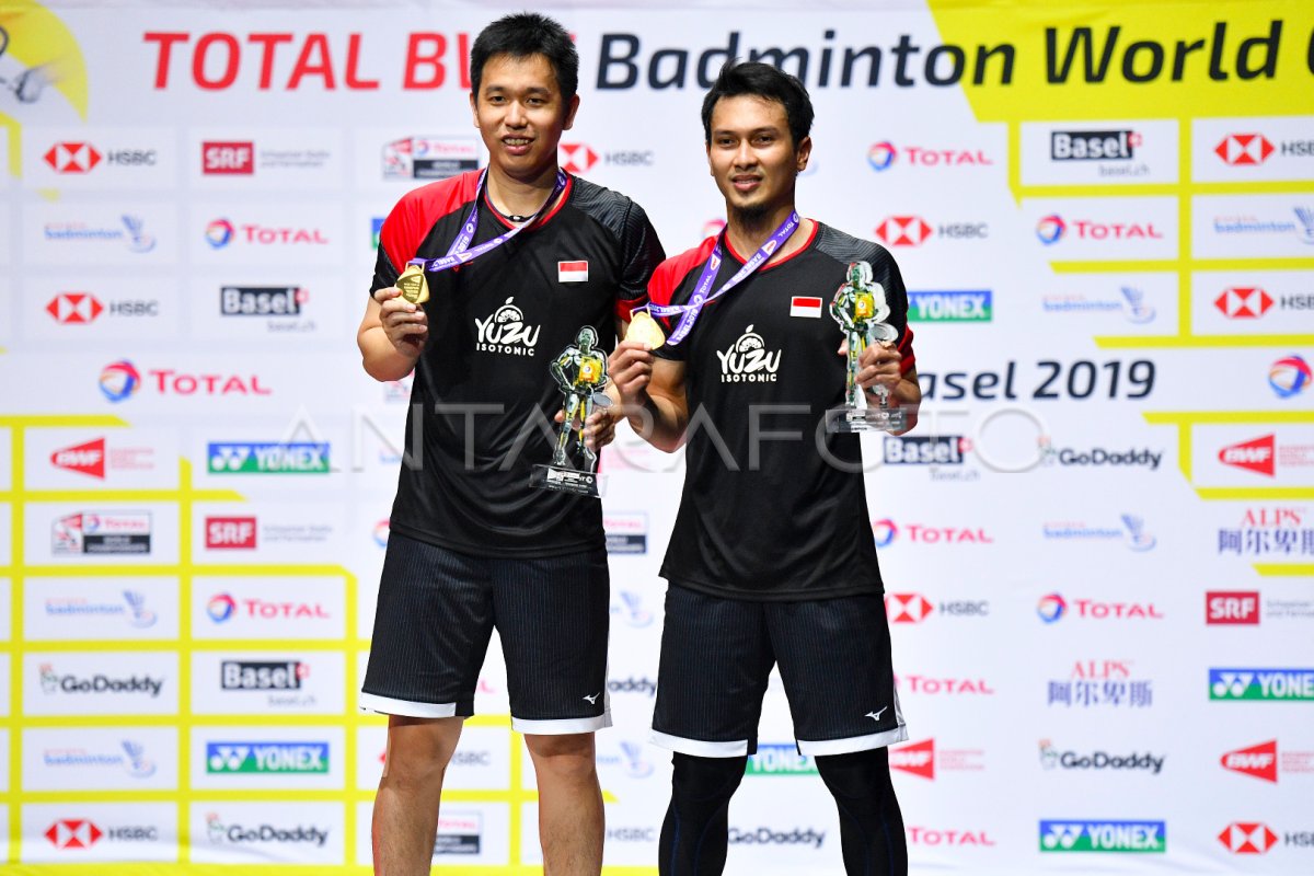 AHSAN/HENDRA JUARA DUNIA | ANTARA Foto