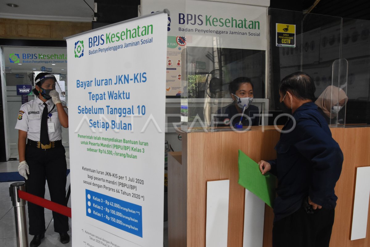 PENERAPAN NORMAL BARU BPJS KESEHATAN | ANTARA Foto