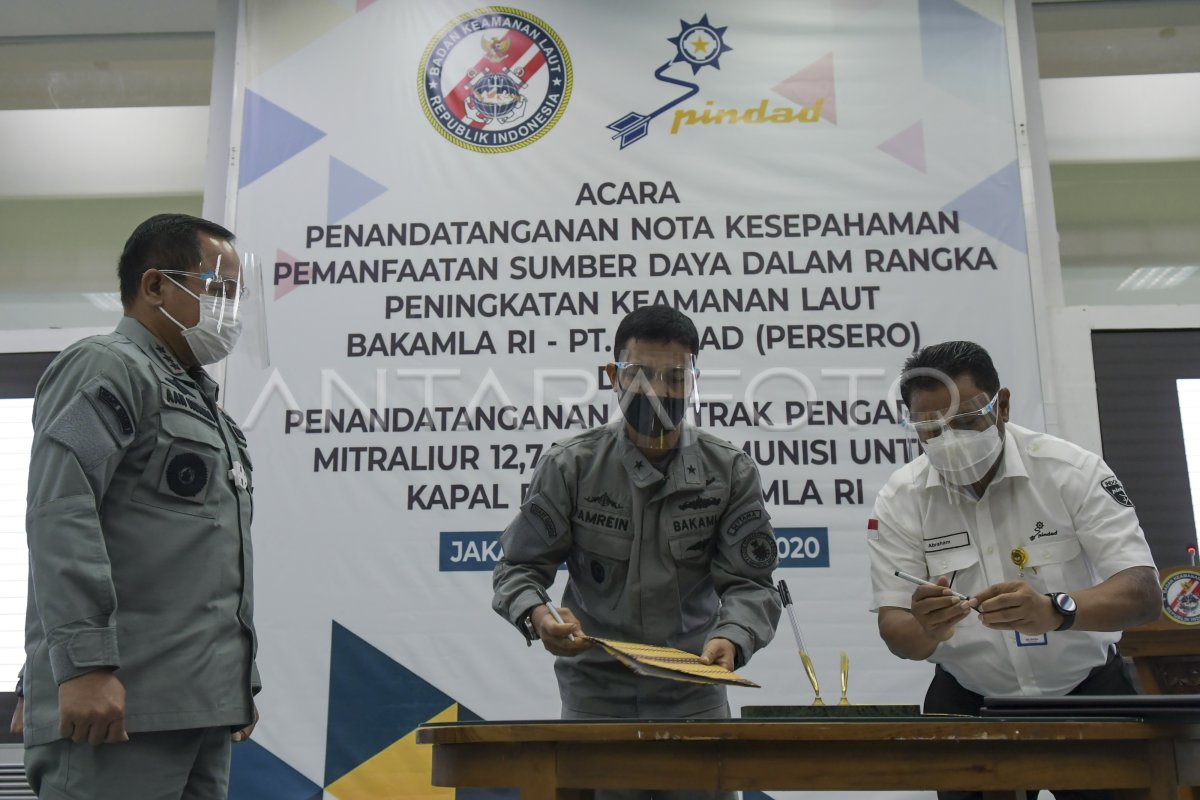 KERJA SAMA BAKAMLA RI DENGAN PT PINDAD | ANTARA Foto