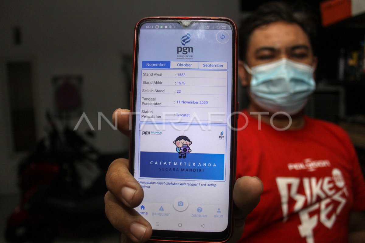 CATAT METER MANDIRI PGN | ANTARA Foto CATAT METER MANDIRI PGN | ANTARA Foto