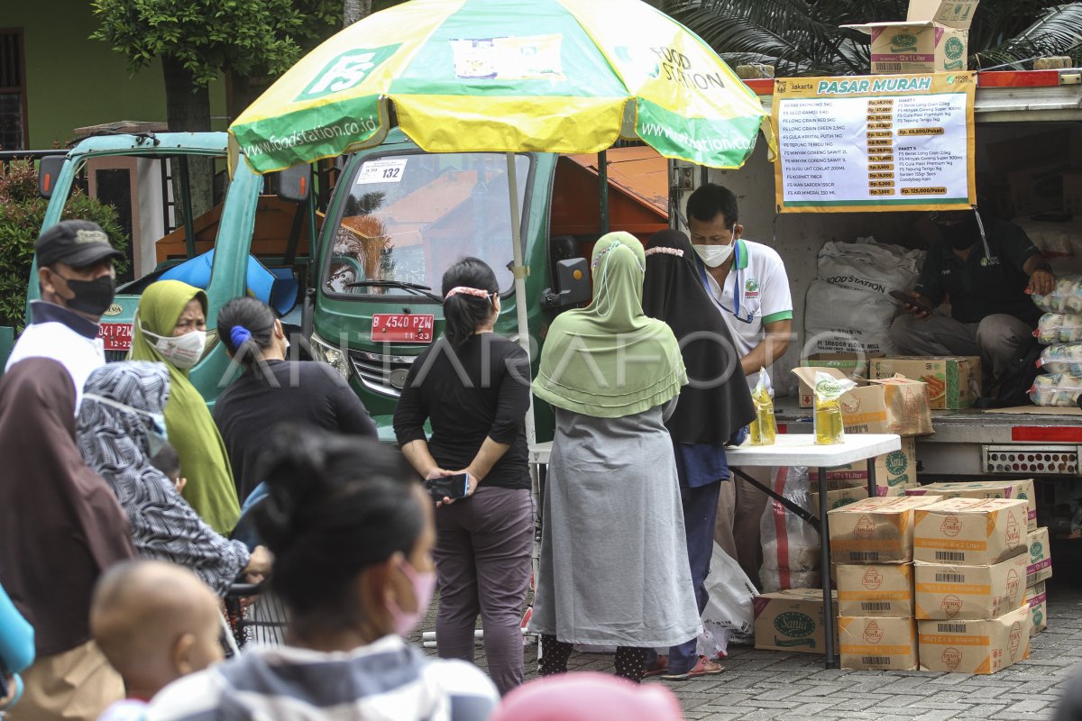 Pasar Sembako Murah Di Jakarta Antara Foto