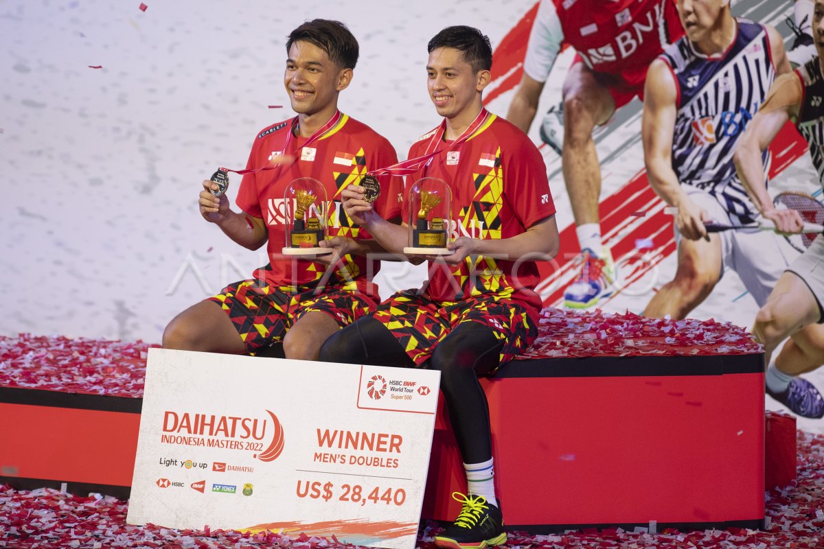 FAJAR/RIAN JUARA INDONESIA MASTERS 2022 | ANTARA Foto