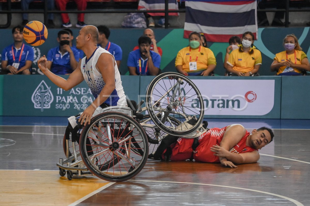 BASKET KURSI RODA PUTRA 3X3 INDONESIA MELAWAN THAILAND | ANTARA Foto
