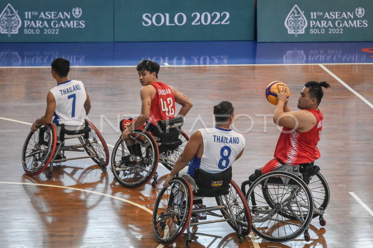 BASKET KURSI RODA PUTRA 3X3 INDONESIA MELAWAN THAILAND | ANTARA Foto