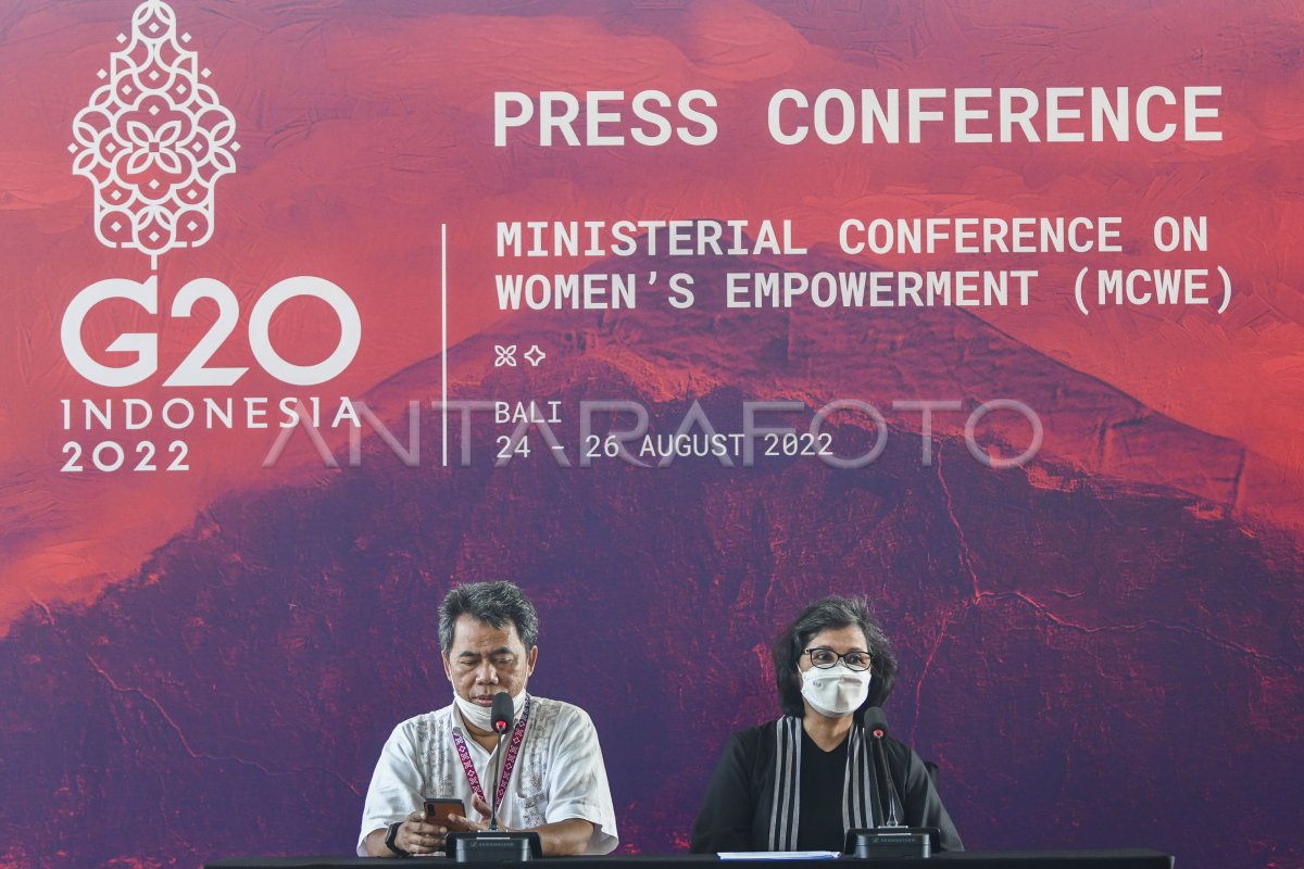 KONFERENSI PERS JELANG PERTEMUAN MCWE G20 | ANTARA Foto