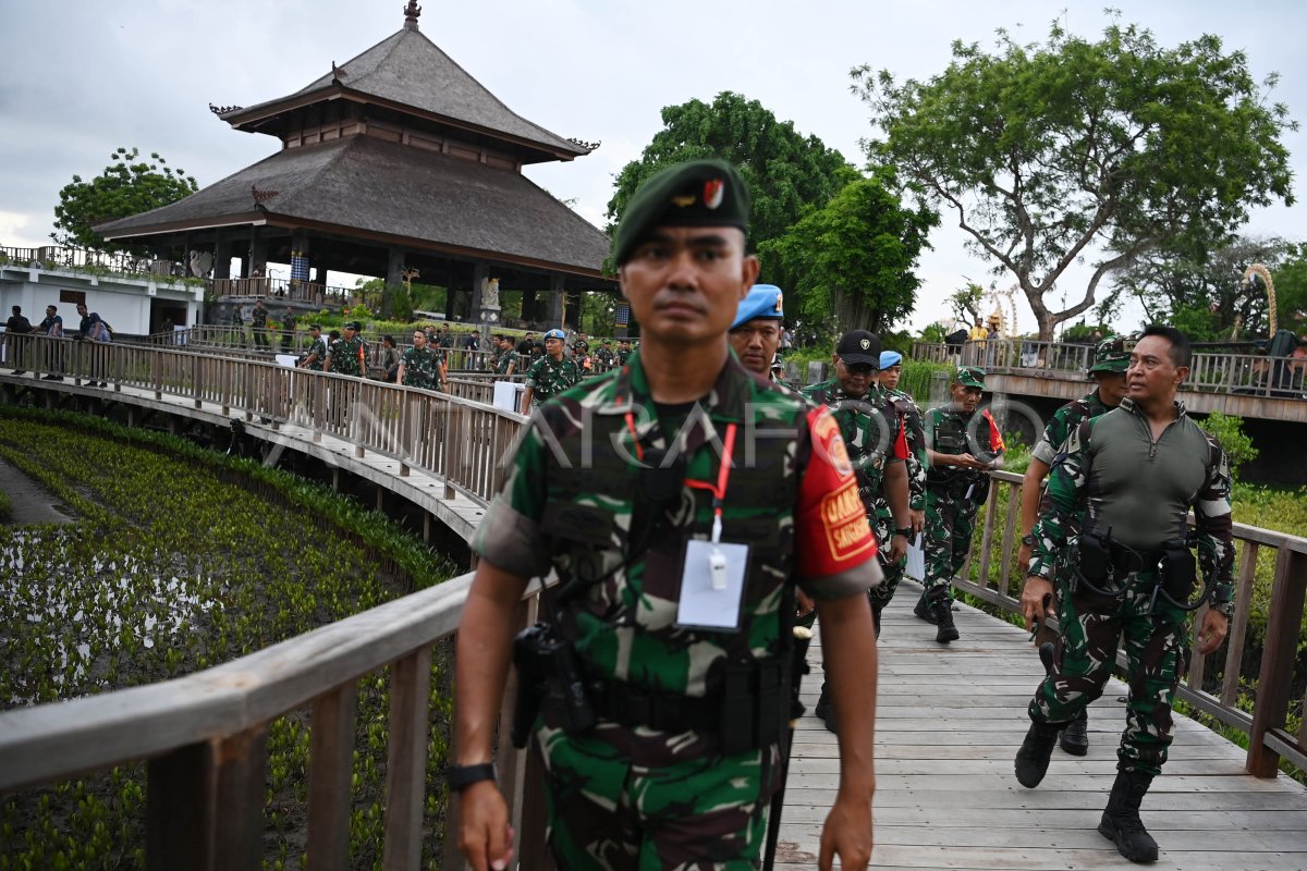 PANGLIMA TNI TINJAU KESIAPAN PENGAMANAN KTT G20 DI TAHURA | ANTARA Foto